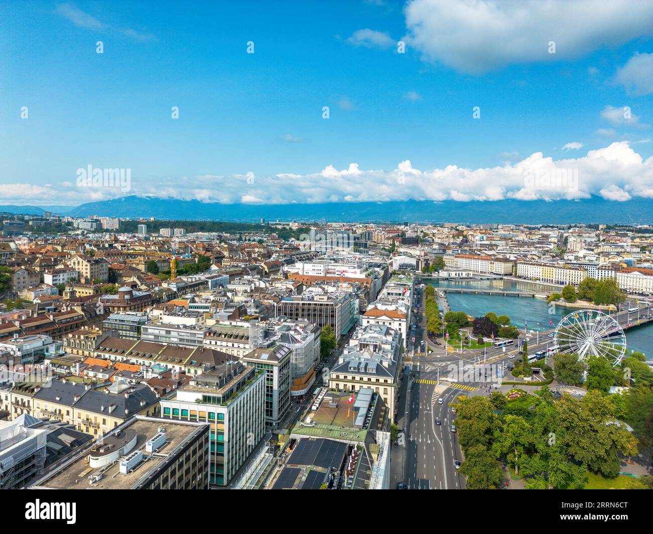 Aerial view geneva parks city hi-res stock photography and images - Alamy