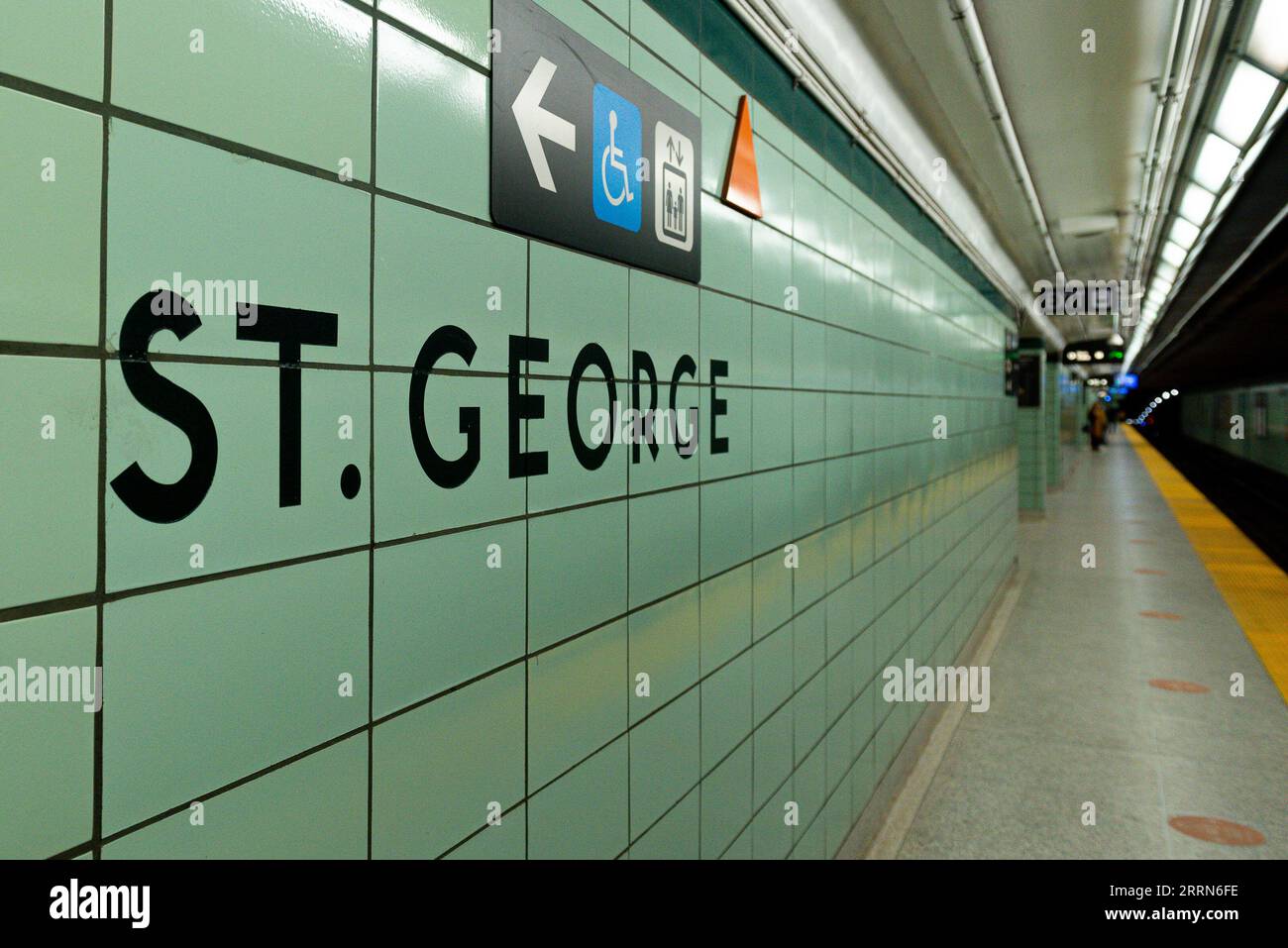 Toronto, ON, Canada – December 17, 2022: View at Toronto subway station ...