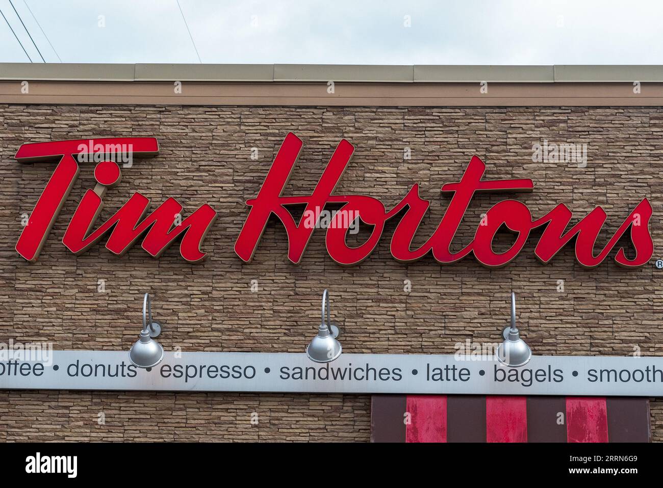 Toronto, ON, Canada – March 30, 2023: View at the sign of the Canadian ...