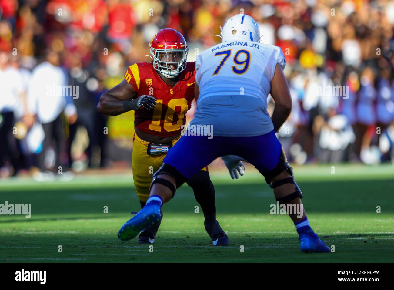LOS ANGELES, CA - AUGUST 26: USC Trojans defensive end Jamil Muhammad ...