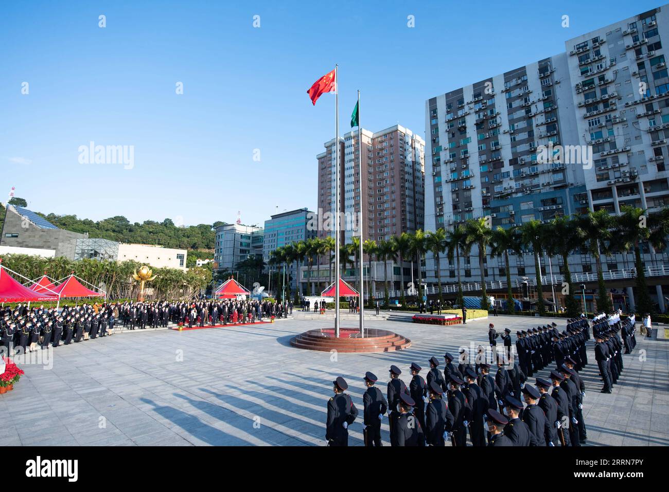 China macao flag raising hi-res stock photography and images - Alamy