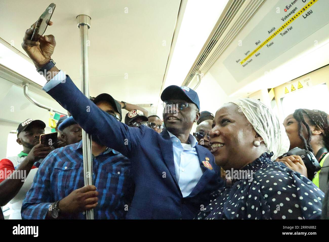 221222 -- LAGOS, Dec. 22, 2022 -- Invited guests take a test ride ...