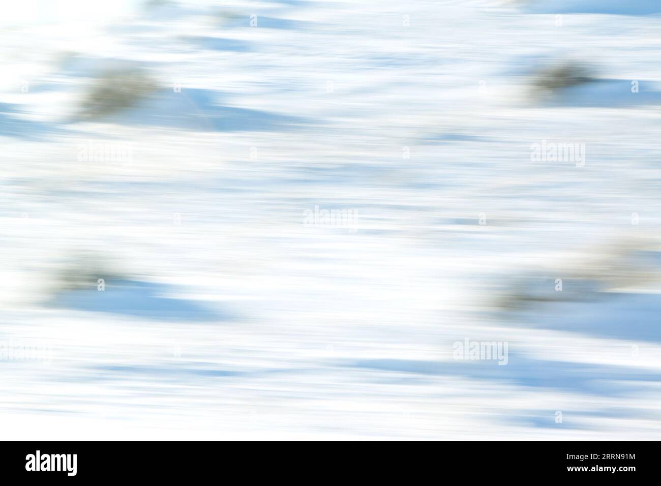 Abstract blur of snow, shadows and sagebrush for background, texture ...