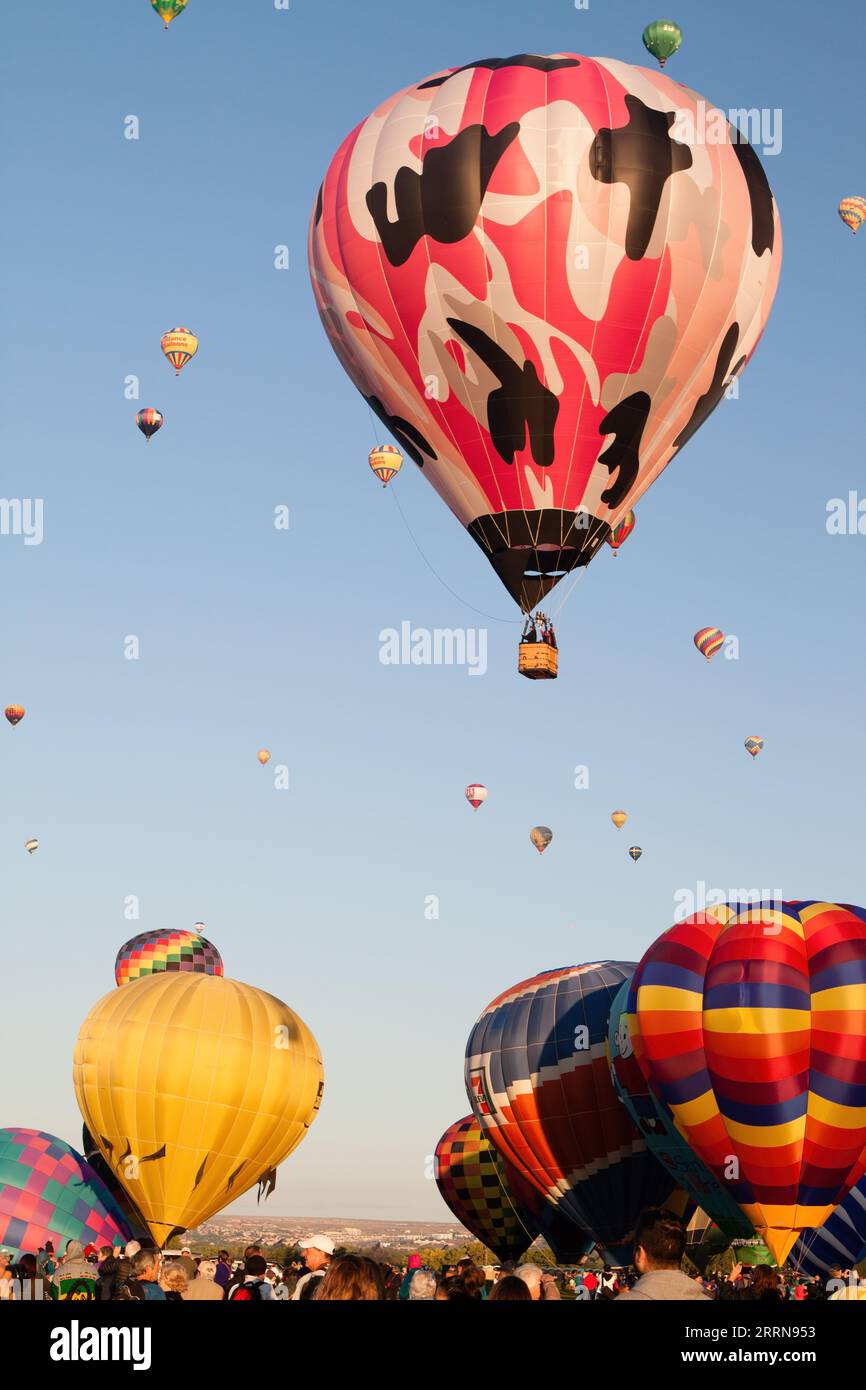 Albuquerque Balloon Fiesta liftoff Stock Photo - Alamy