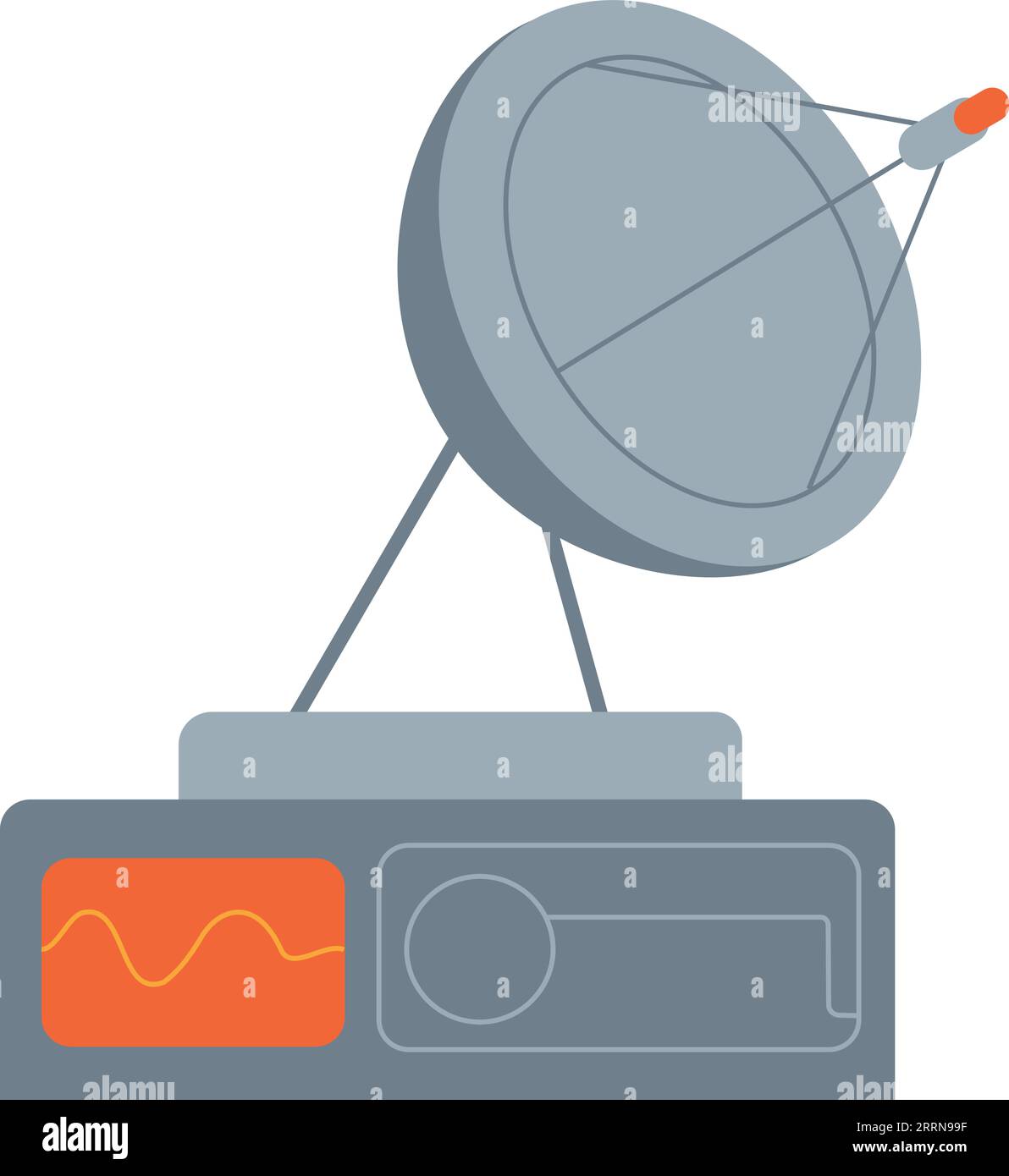 Satellite dish antenna icon. Radar symbol. Signal receiver isolated on ...