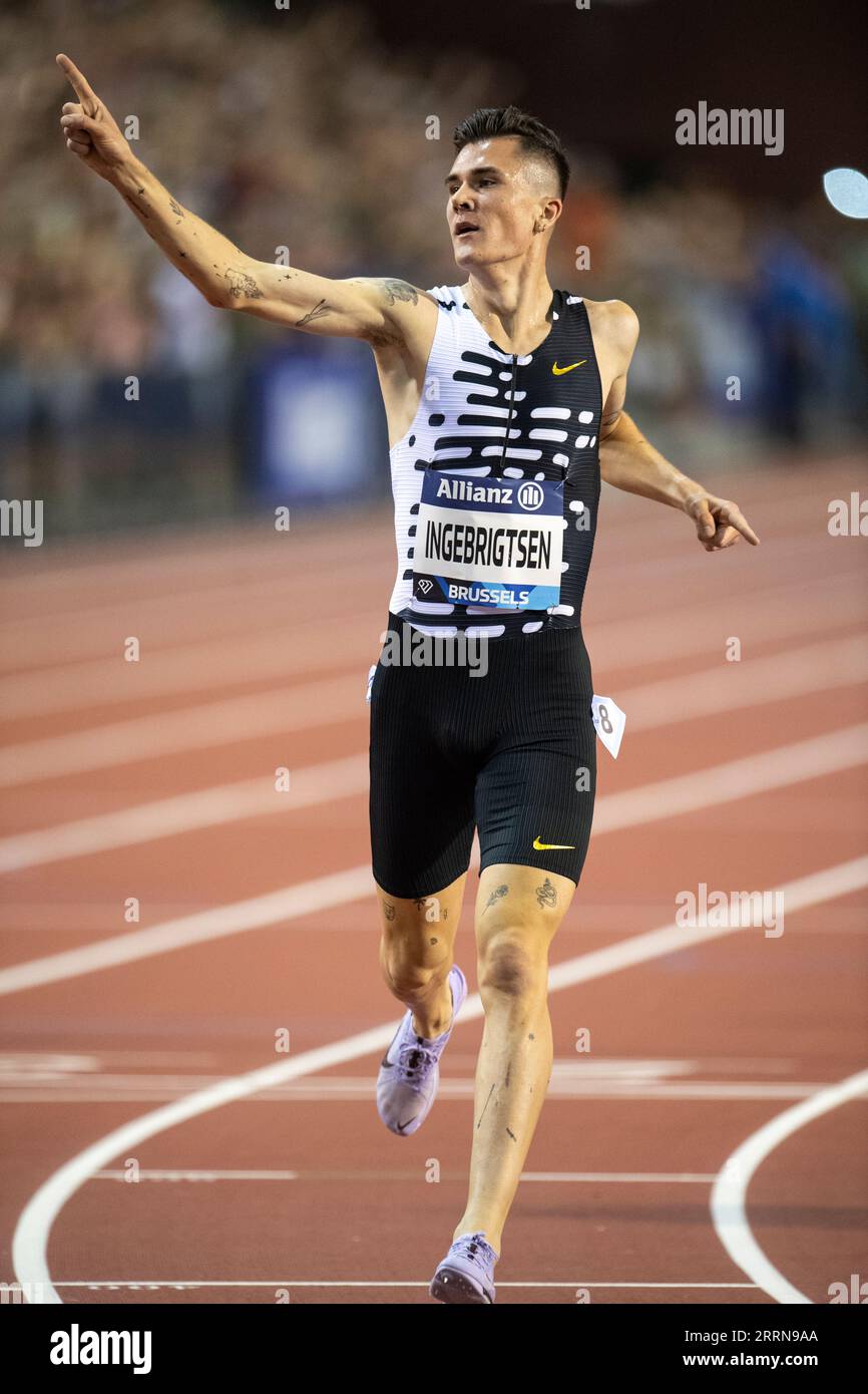 Brussels, Belgium. 8th Sep 2023. Jakob Ingebrigtsen of Norway broke the ...