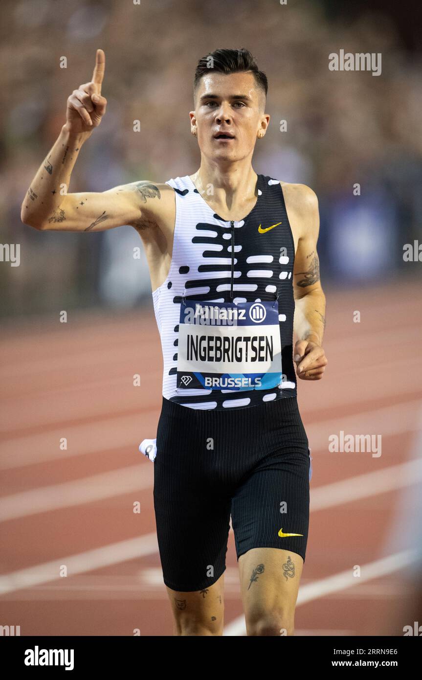 Brussels, Belgium. 8th Sep 2023. Jakob Ingebrigtsen of Norway broke the ...