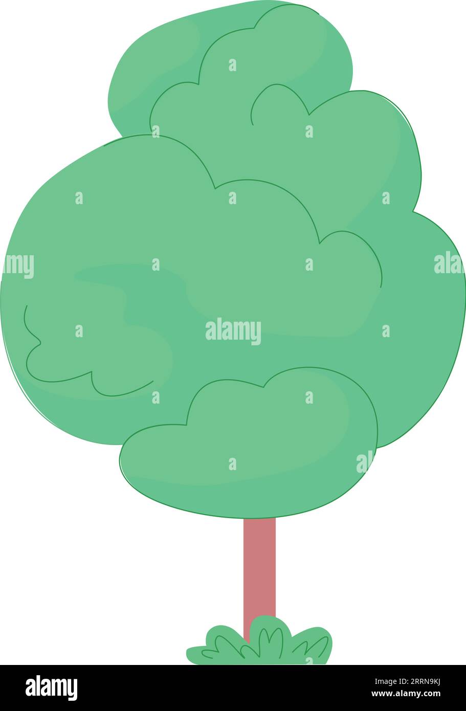 Tree icon. Green plant. Park or forest symbol isolated on white ...