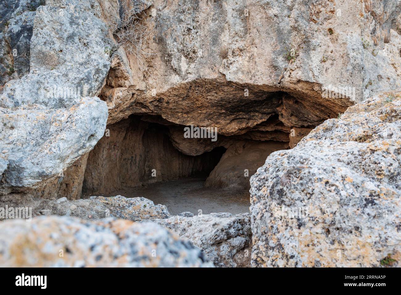 Panoramic view to Makri port from the Cyclops Cave near to ...