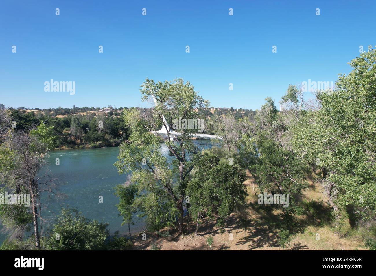 Aerial photo of Sundial bridge in Redding california Stock Photo - Alamy