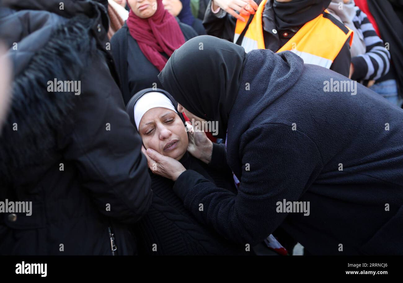 230103 -- BETHLEHEM, Jan. 3, 2023 -- A woman grieves during the funeral ...