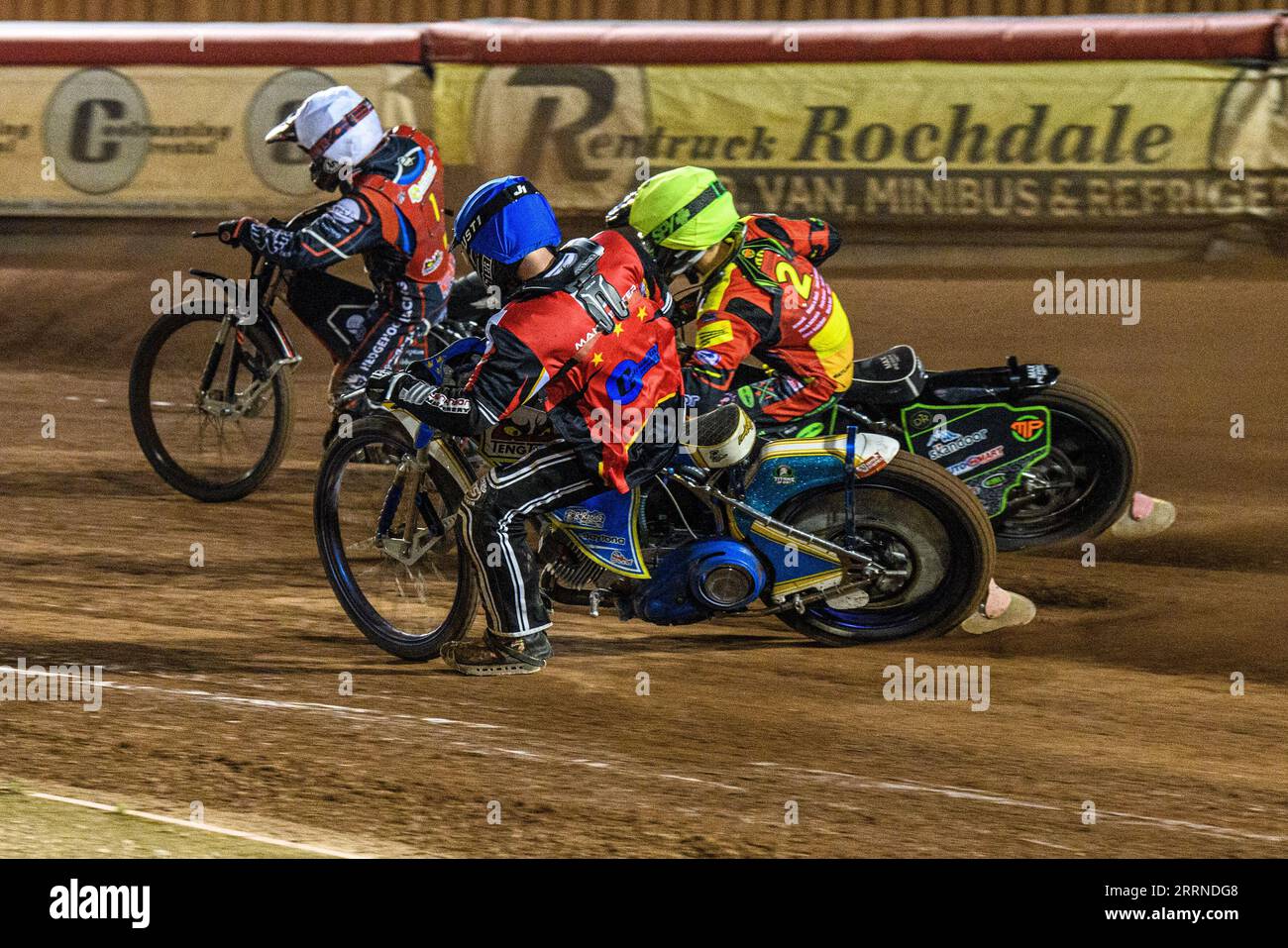 Jack Shimelt (Blue) chases Max Perry (Yellow) and Ben Morley (White ...