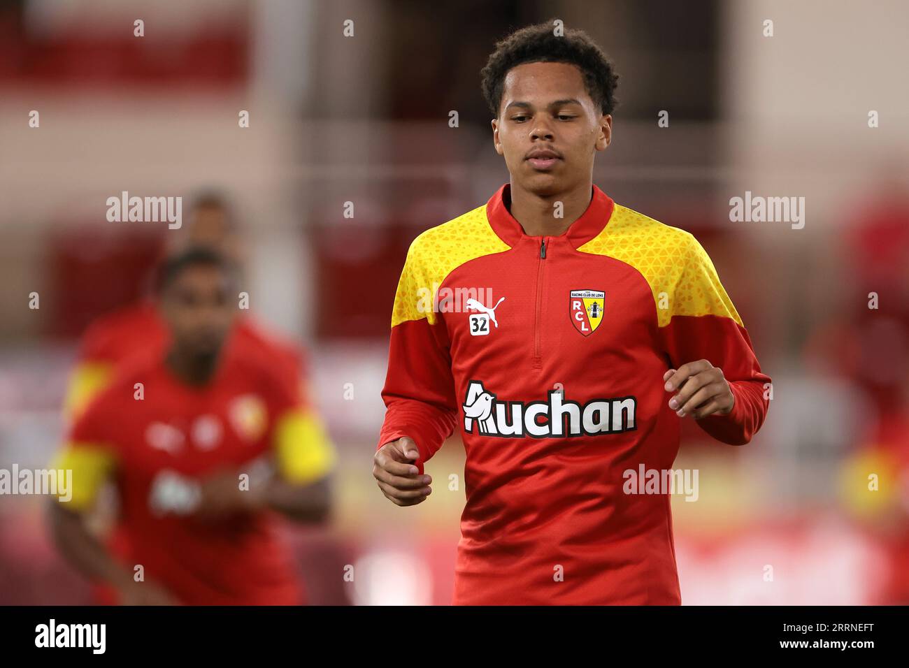 Monaco, Monaco, 2nd September 2023. Ayanda Sishuba of RC Lens reacts ...