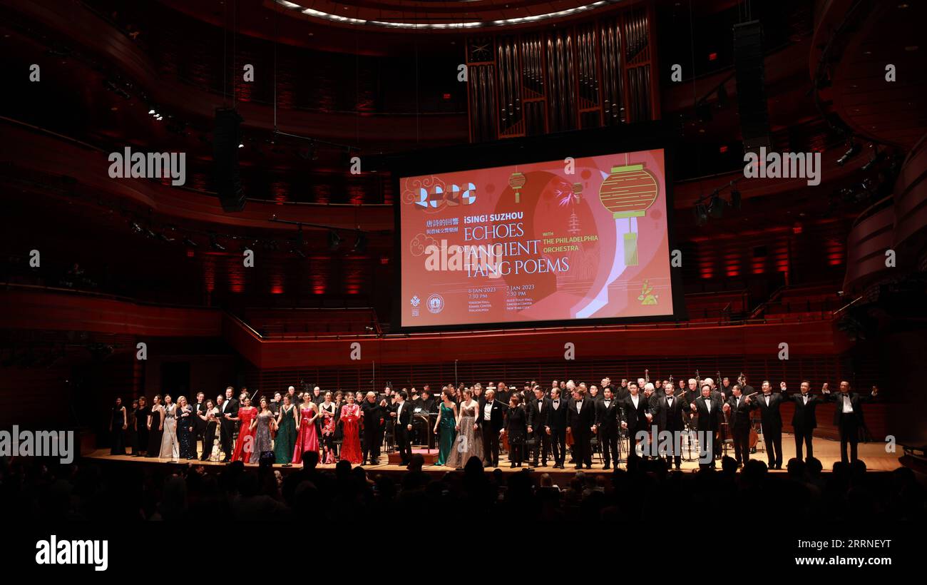 230108 -- PHILADELPHIA, Jan. 8, 2023 -- Artists from iSING Suzhou ...