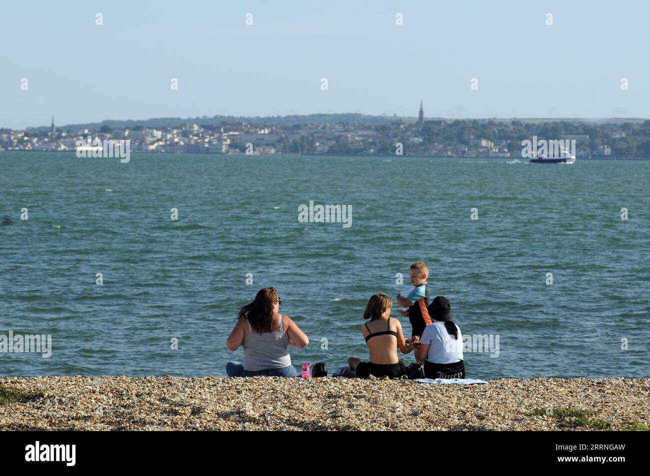 A VIEW OF RYDE ISLE OF WIGHT FROM THE BEACH AT STOKES BAY. PIC MIKE ...