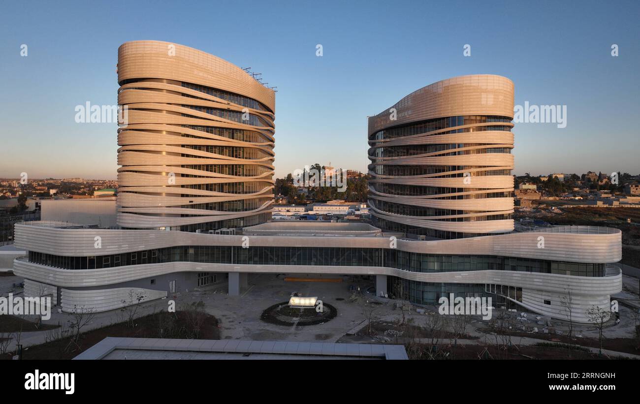 230112 -- ADDIS ABABA, Jan. 12, 2023 -- This aerial photo taken on Jan ...