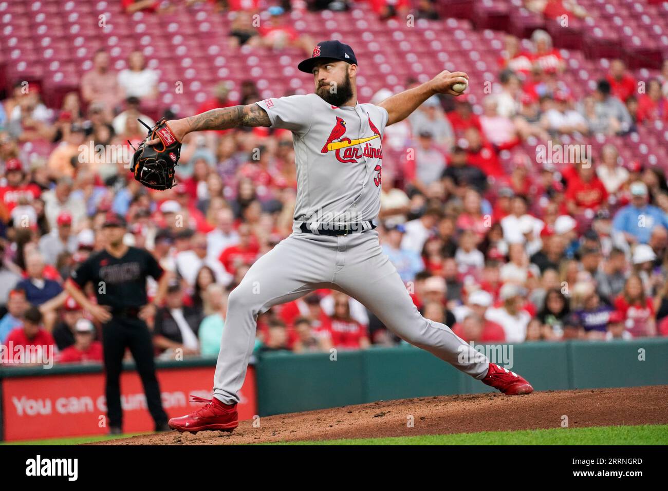 St. Louis Cardinals starting pitcher Drew Rom delivers during the first ...
