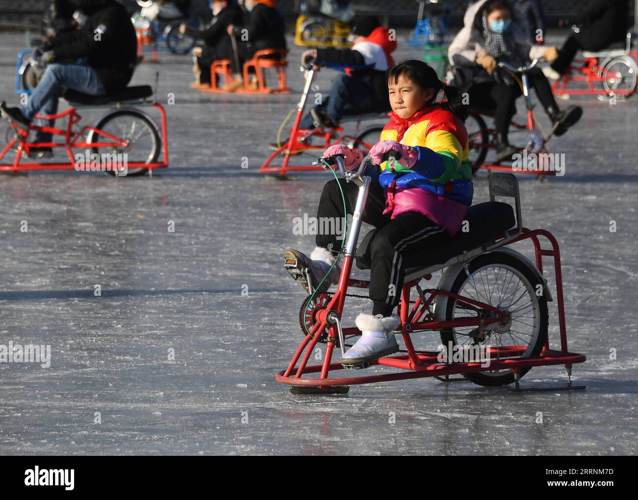 230120 -- BEIJING, Jan. 20, 2023 -- People play on a seasonal outdoor ...