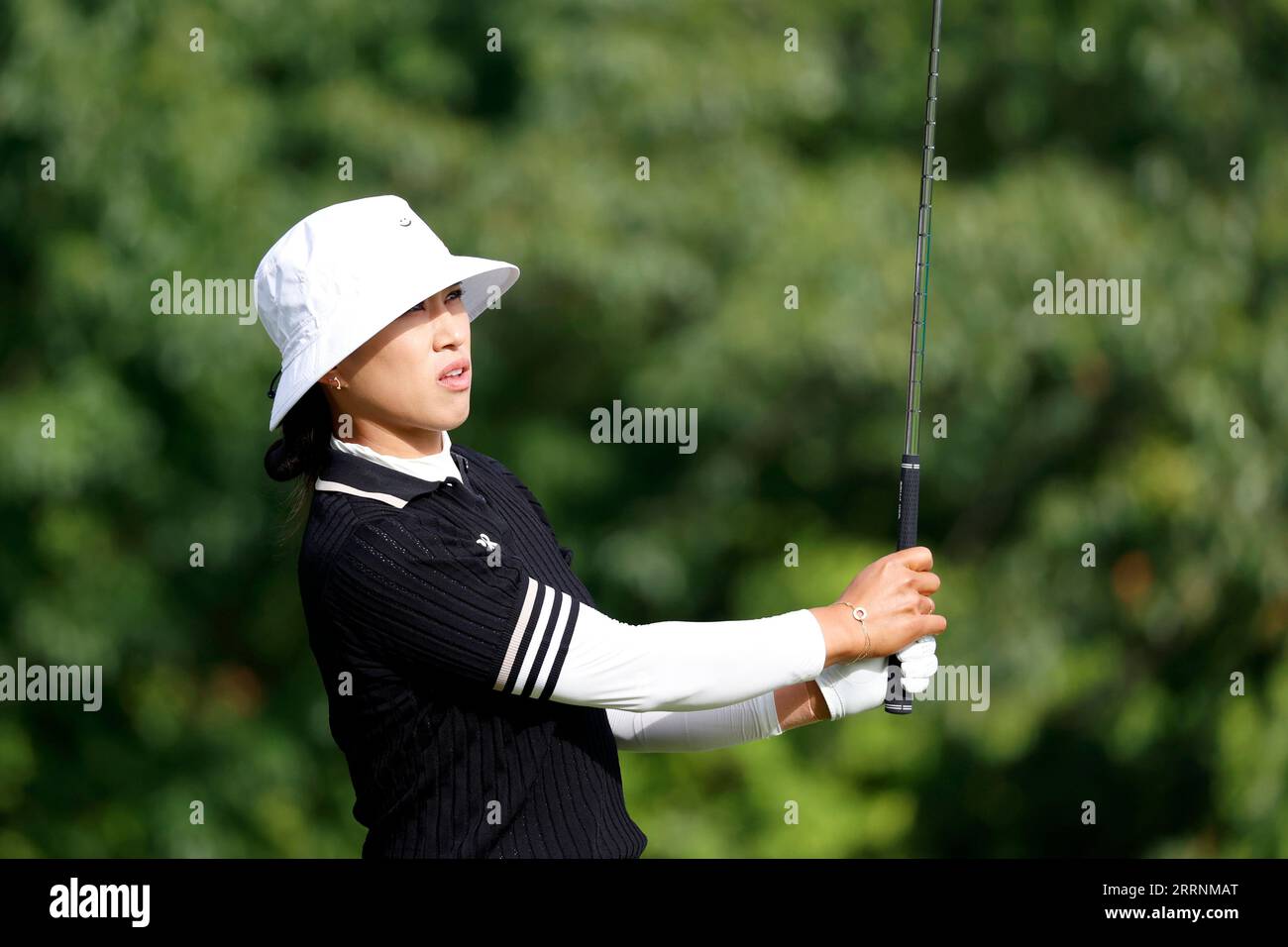 CINCINNATI, OH - SEPTEMBER 08: LPGA golfer Amy Yang plays her tee shot ...