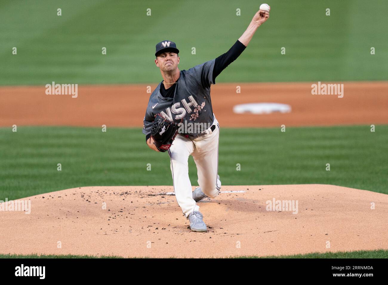 Washington Nationals starting pitcher MacKenzie Gore delivers during ...