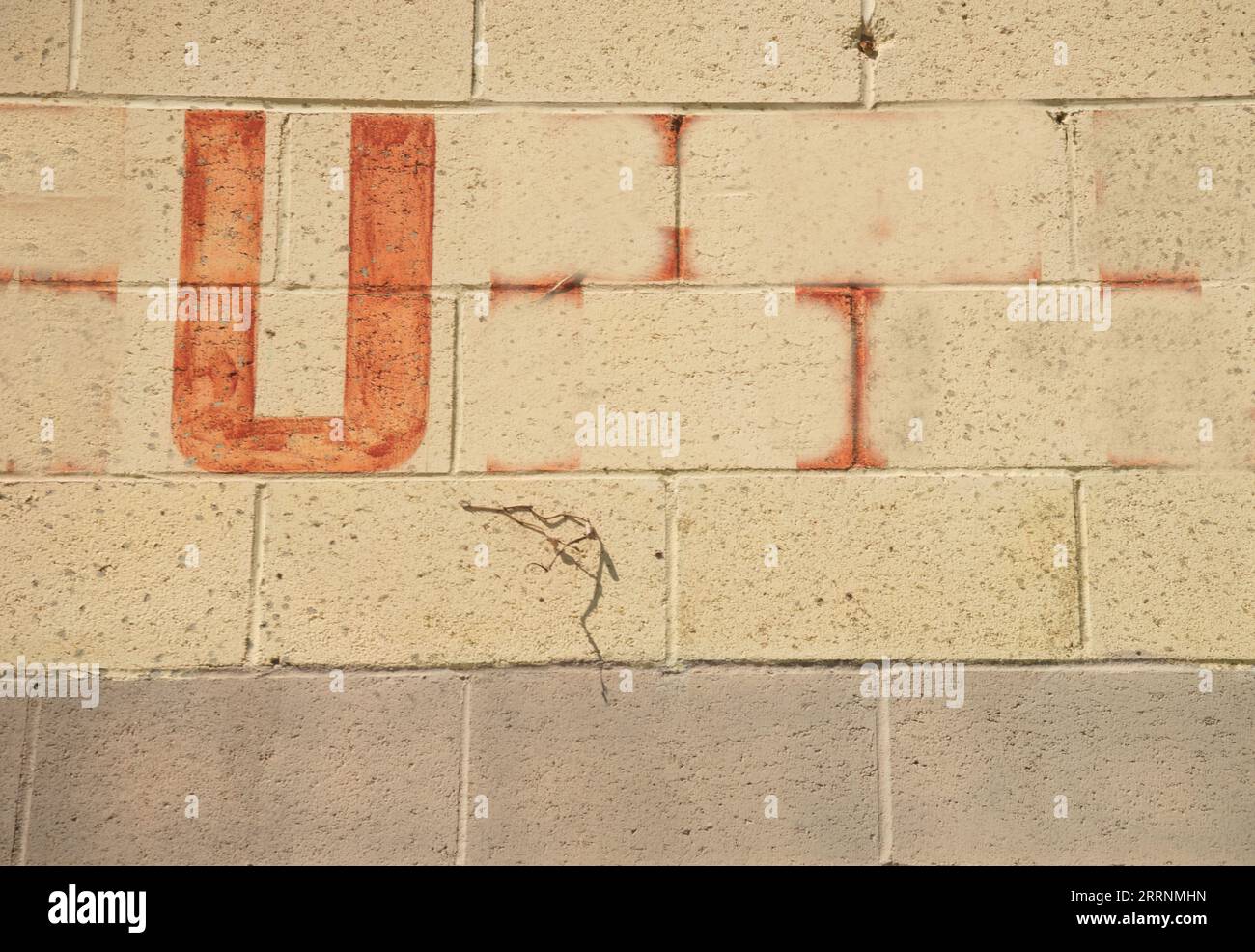 Old worn letter U, showing its age, pattern, lines and boldly grabbing ...