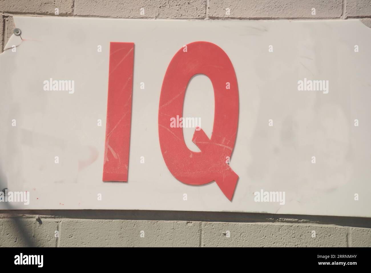 Old worn IQ, symbol 4 intelligence quotient showing its age, pattern ...