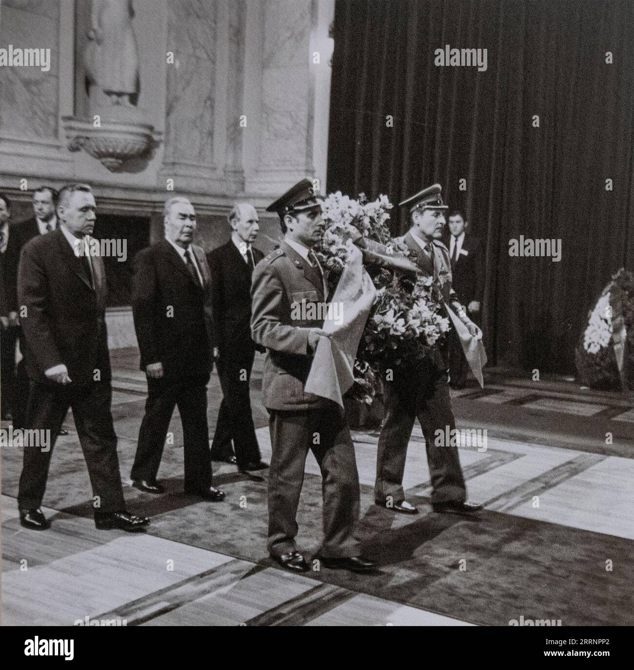 Josip Broz Tito funeral: Leonid Brezhnev. Belgrade, Yugoslavia Stock ...