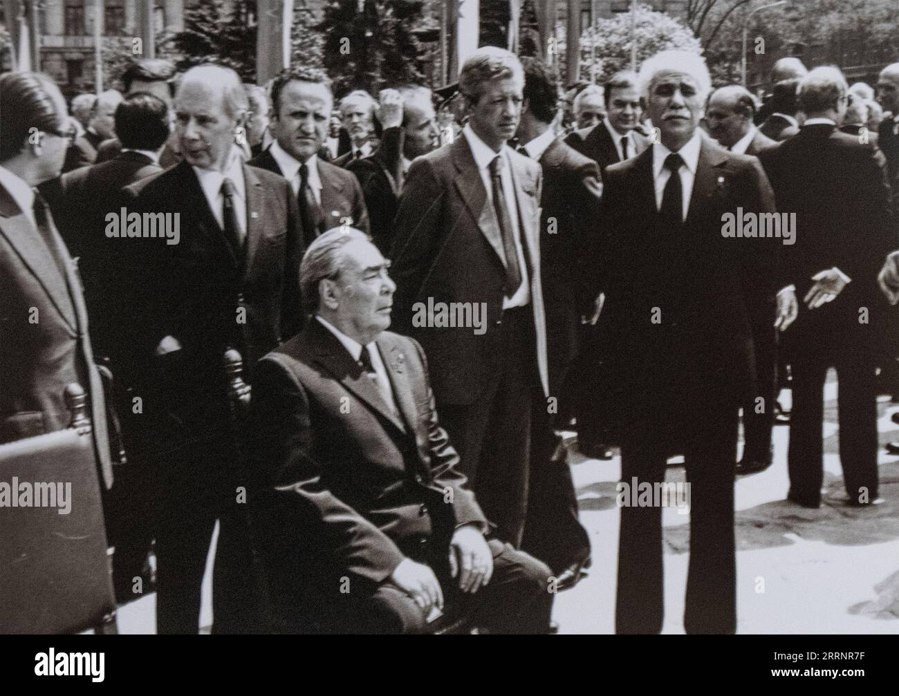 Josip Broz Tito funeral: Leonid Brezhnev. Belgrade, Yugoslavia Stock ...