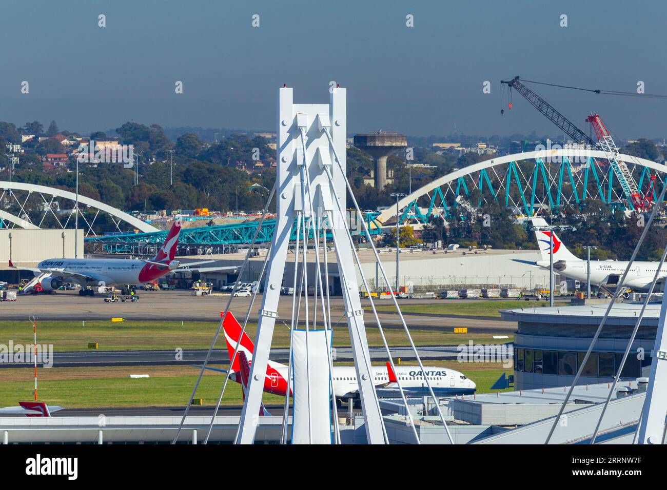 'Sydney Gateway' construction in Australia, seen from Sydney Airport's ...