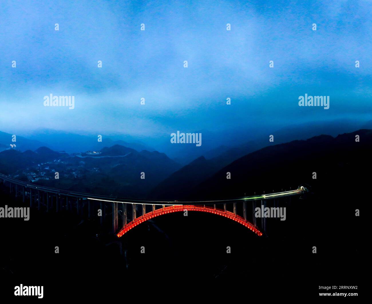 230203 -- ZUNYI, Feb. 3, 2023 -- This aerial panoramic photo taken on ...