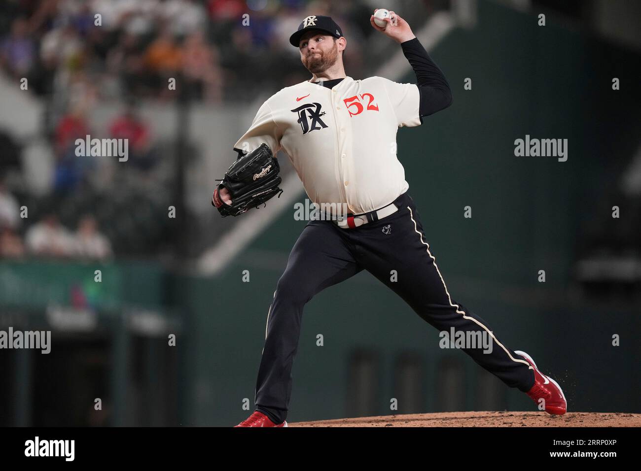 Texas Rangers starting pitcher Jordan Montgomery throws during the ...