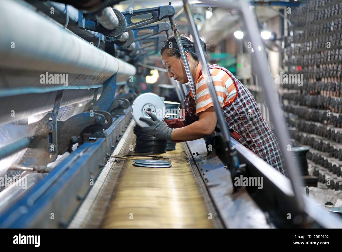 LUANNAN COUNTY, Hebei Province, China - August 28, 2020: The workers ...