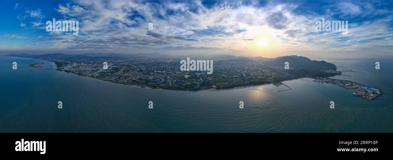 230209 -- HAIKOU, Feb. 9, 2023 -- This aerial photo taken on Oct. 17 ...