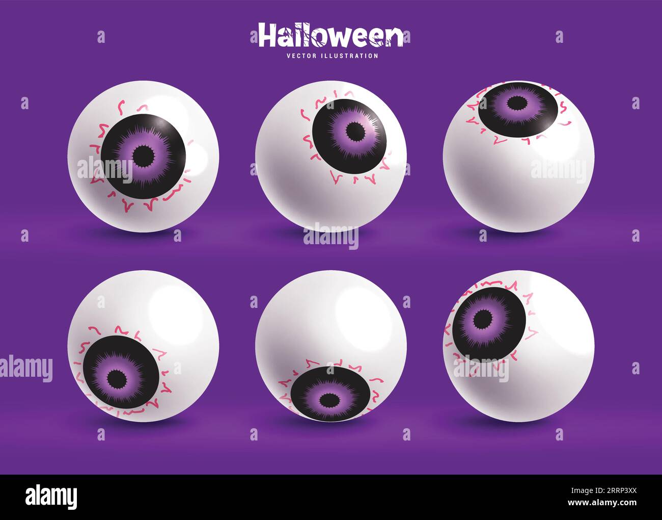 Halloween eye ball vector set design. Halloween eyeball scary ...
