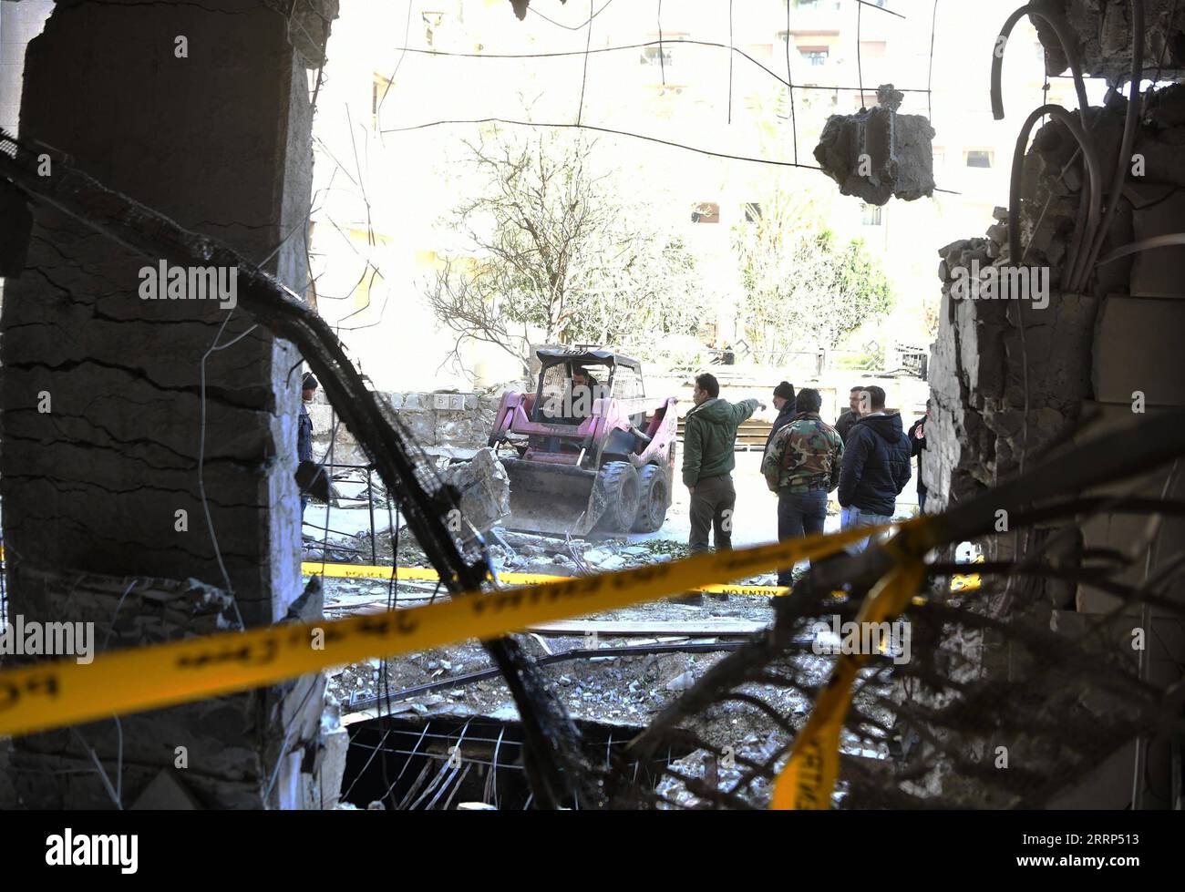 230219 -- DAMASCUS, Feb. 19, 2023 -- This photo taken on Feb. 19, 2023 ...