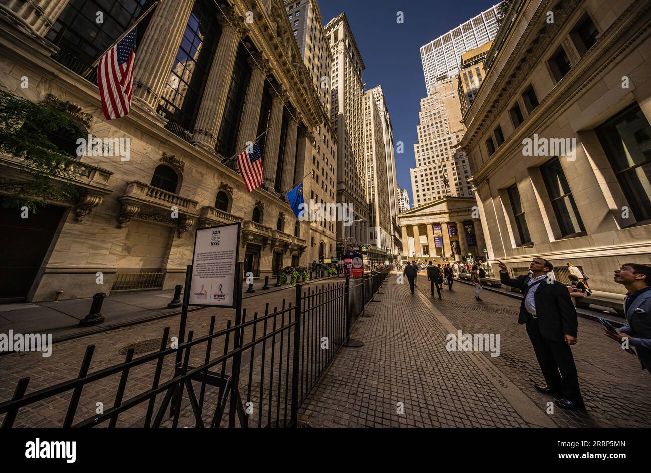 New York Stock Exchange and Federal Hall Wall Street Manhattan New York ...