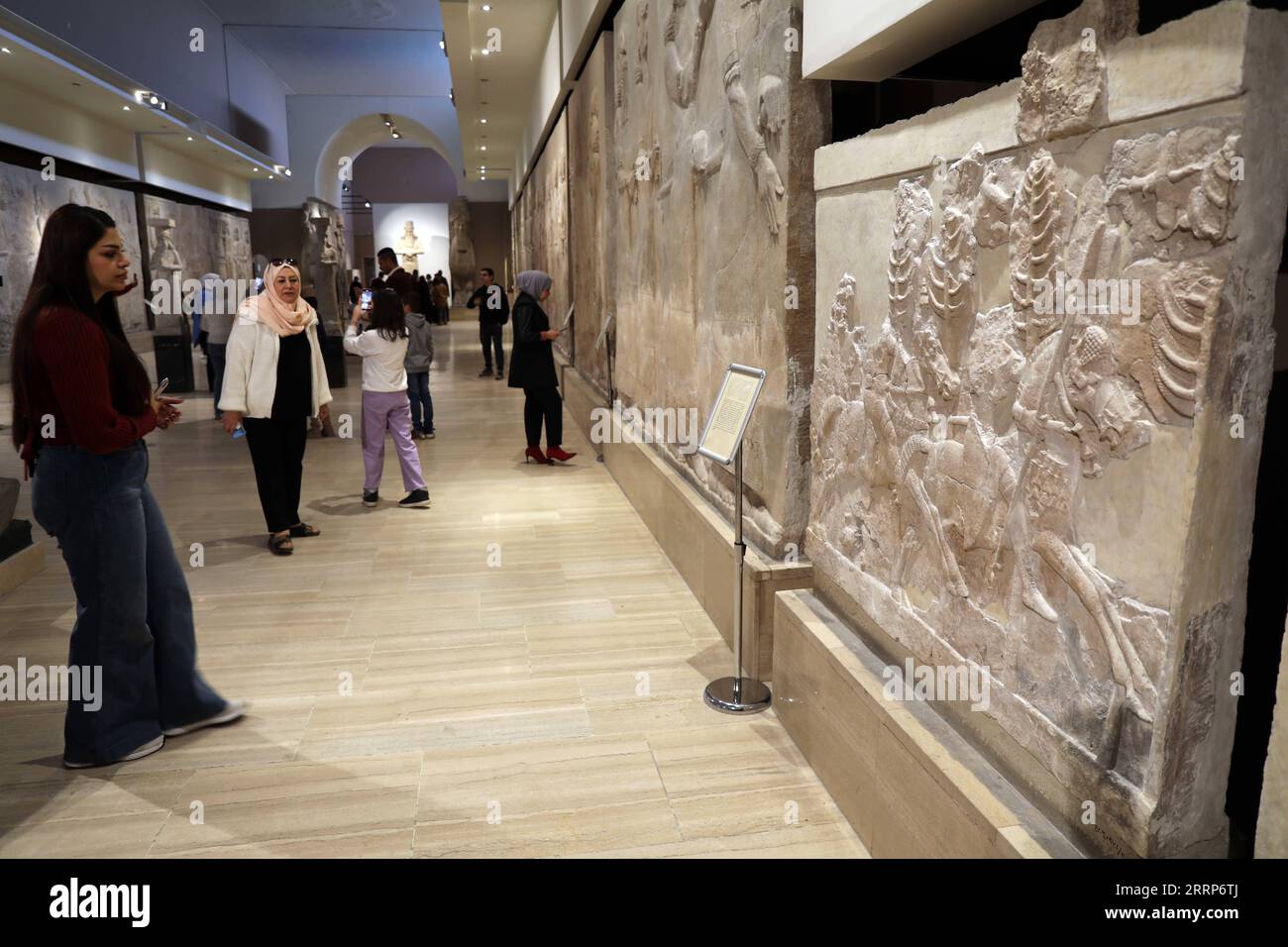 230224 -- BAGHDAD, Feb. 24, 2023 -- People visit the Iraq Museum in ...