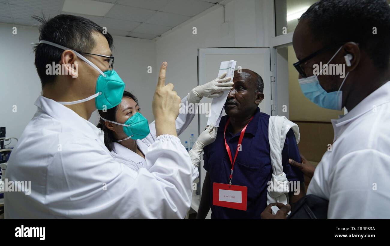230302 -- DJIBOUTI CITY, March 2, 2023 -- Members of a Chinese medical ...