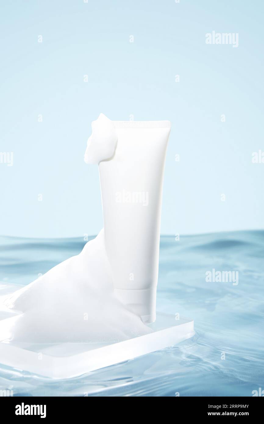 White tube no logo no brand for mockup design Stock Photo - Alamy