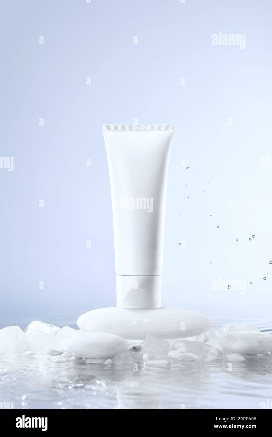 White tube no logo no brand for mockup design Stock Photo - Alamy