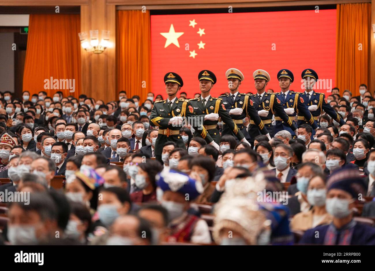 230310 -- BEIJING, March 10, 2023 -- The guard of honor of the Chinese ...