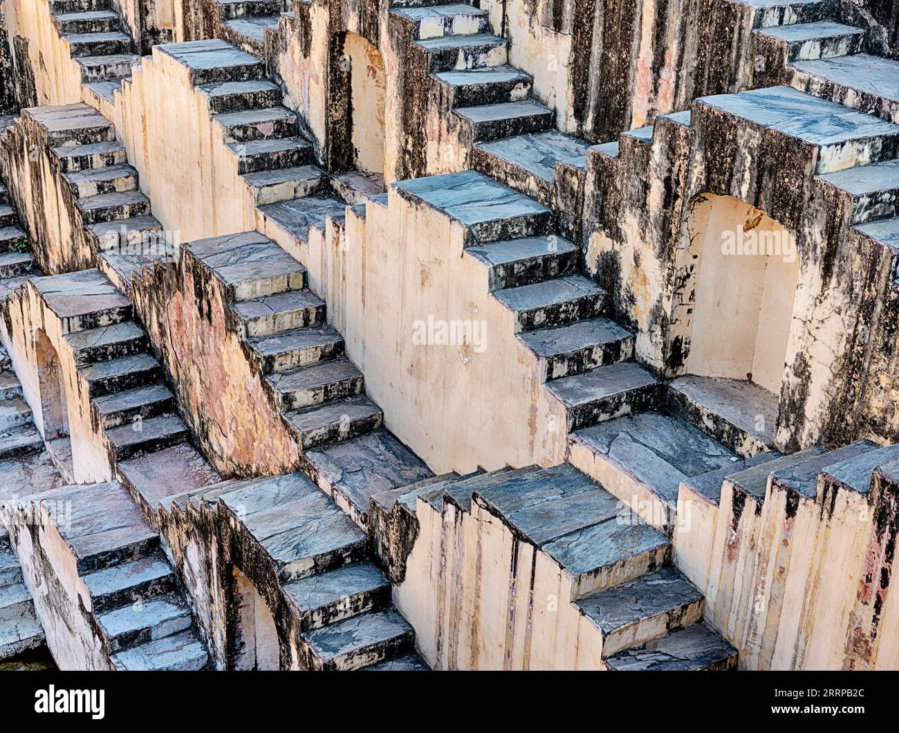 The steps of the Panna Meena ka Kund step well in the city of Amer ...