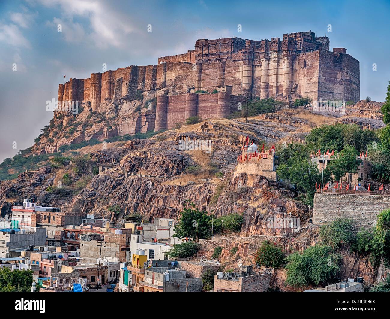 Mehrangarh Fort is an imposing fortress built on a sandstone mountain ...