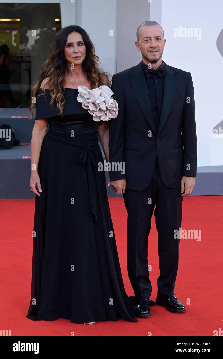 Venice Lido, Italy. 08th Sep, 2023. Raf (l) and Gabriella Labate (r ...