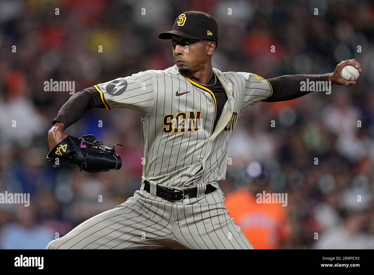 San Diego Padres relief pitcher Ray Kerr delivers during the eighth ...