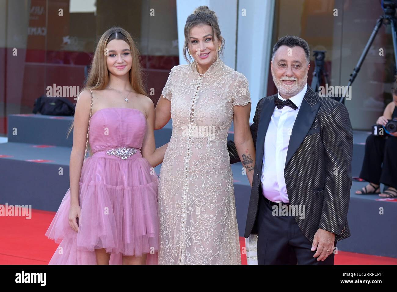 Venice Lido, Italy. 08th Sep, 2023. Jennifer Caroletti (l), Eva Henger ...