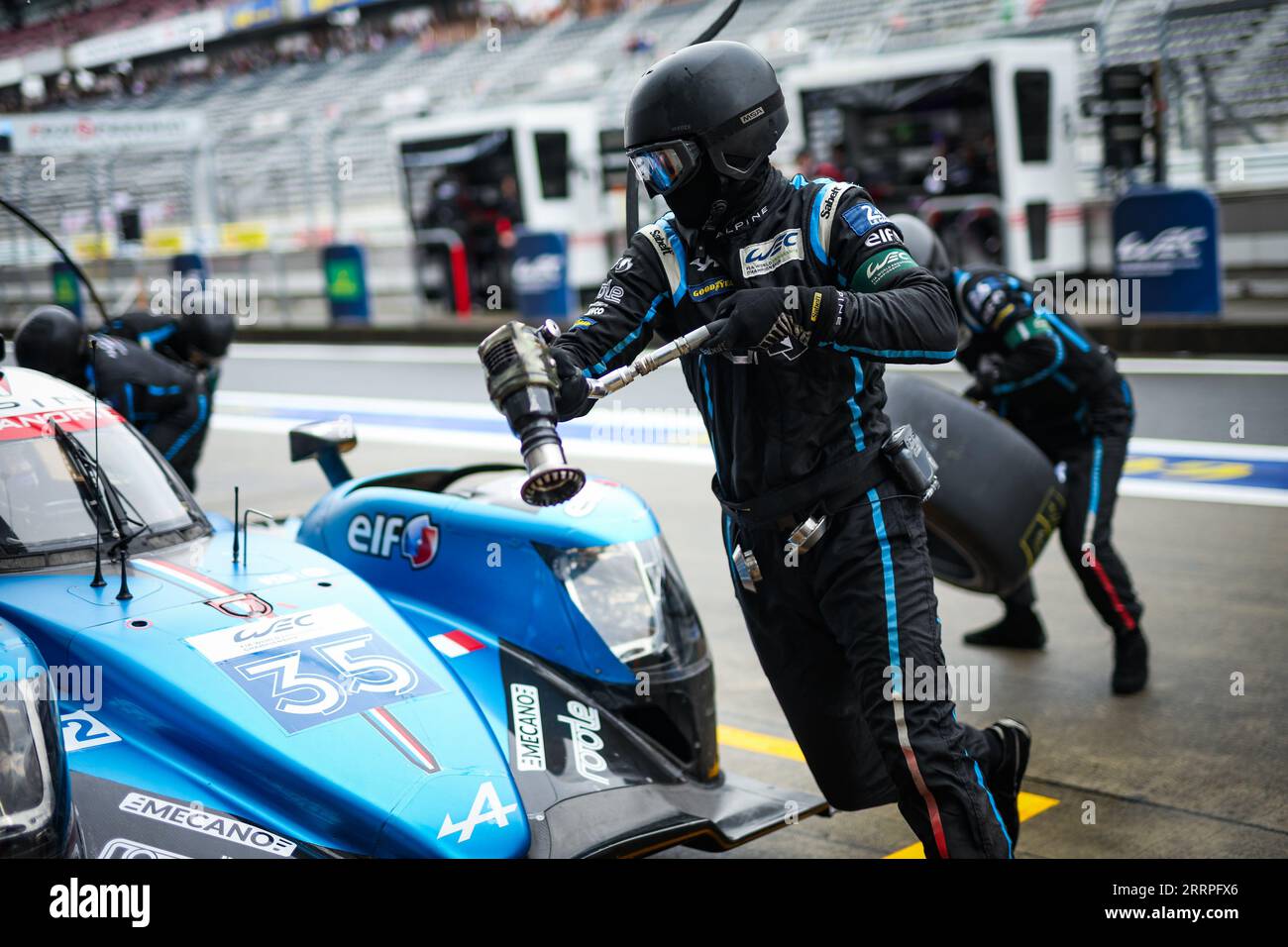 Oyama, Japon. 09th Sep, 2023. ALPINE Elf Team ambiance pitstop during ...