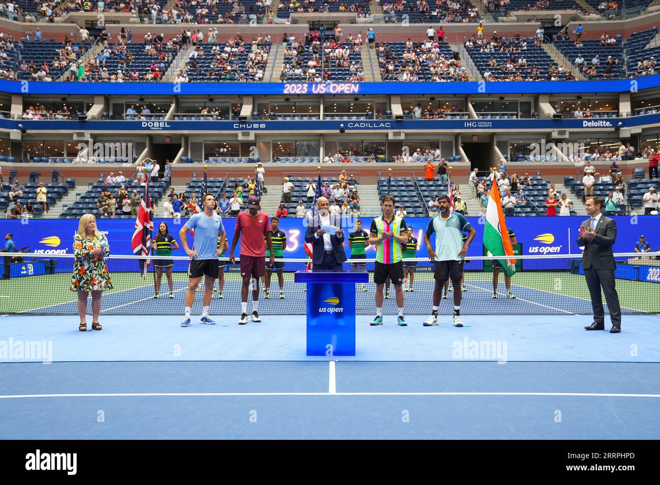 James Blake hosts the Men's Doubles Championship Trophy Ceremony at the ...