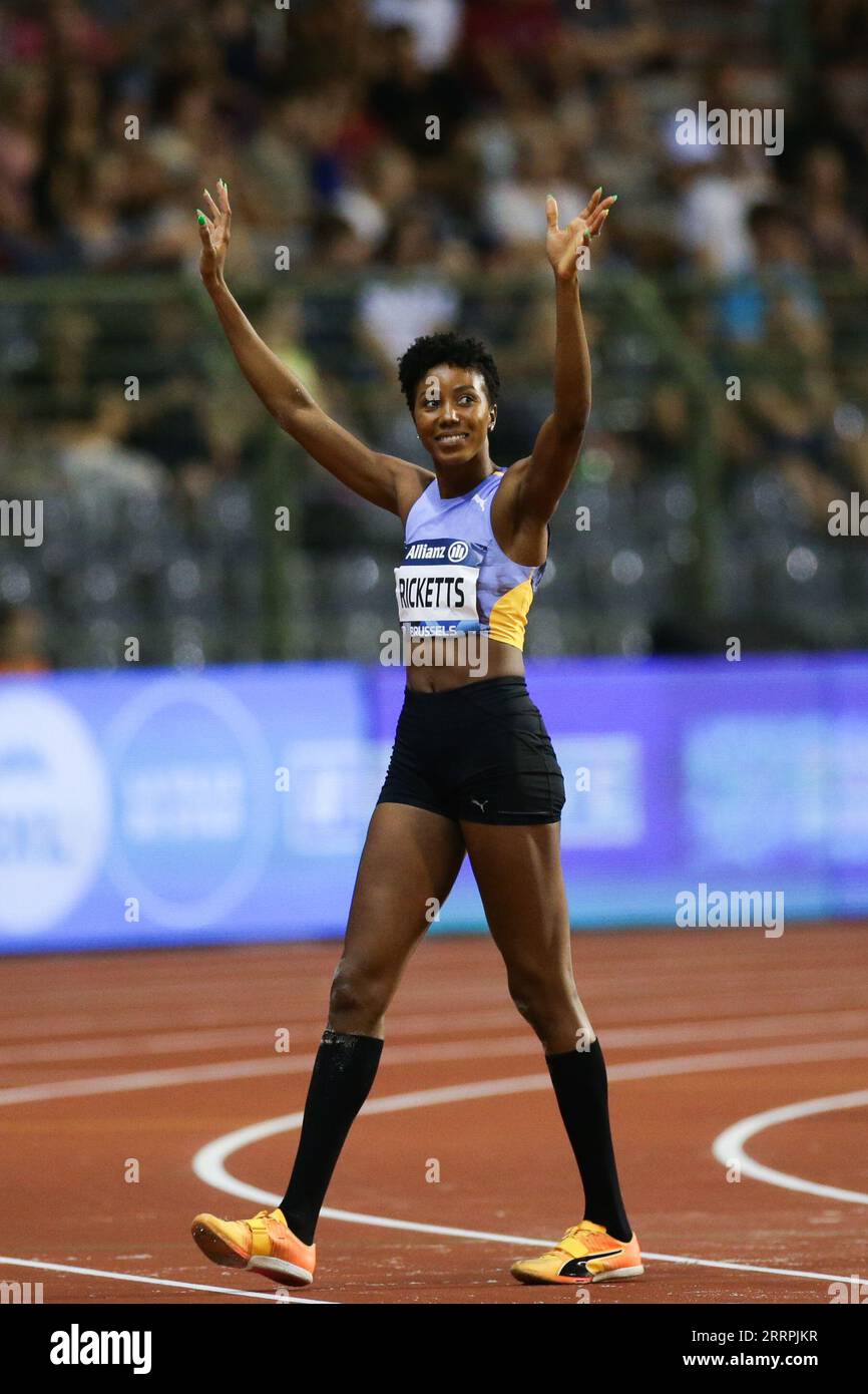 Brussels, Belgium. 8th Sep, 2023. Shanieka Ricketts of Jamaica reacts ...