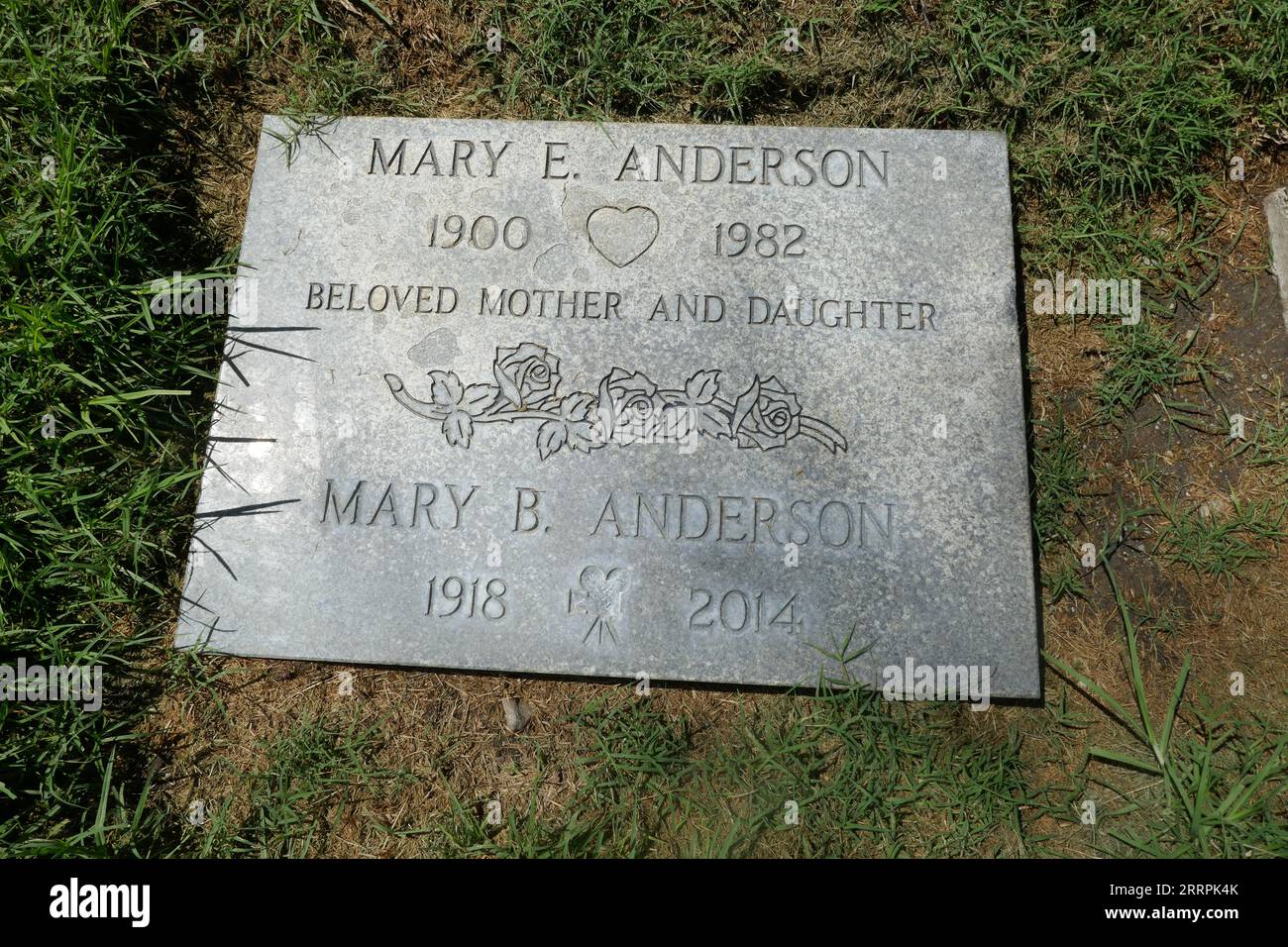 North Hollywood, California, USA 7th September 2023 Actress Mary Anderson Grave at Valhalla ...
